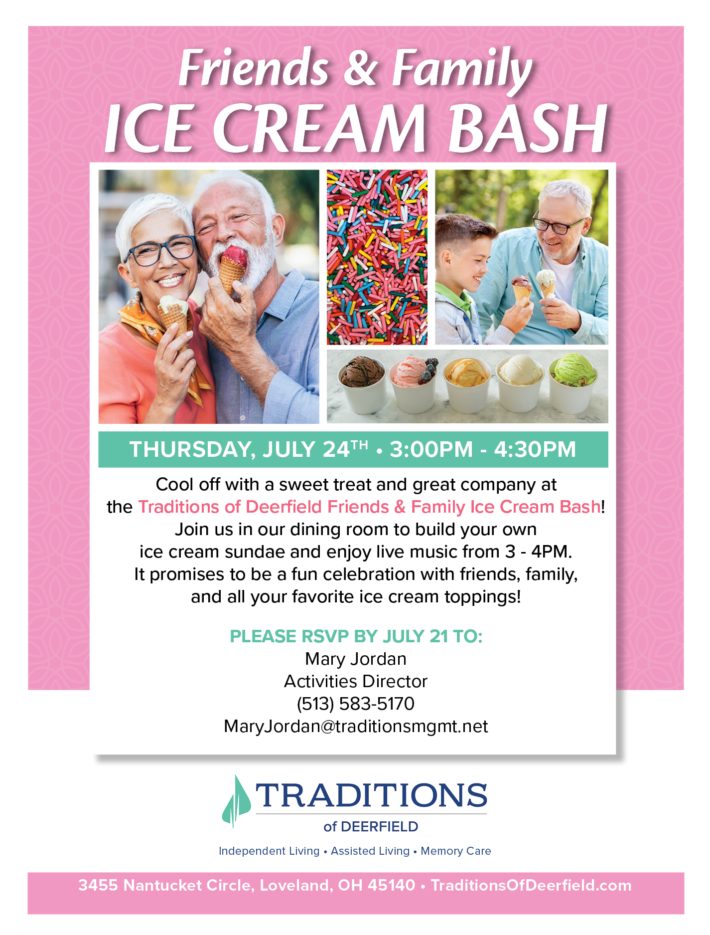 Friends & Family Ice Cream Bash | Traditions of Deerfield