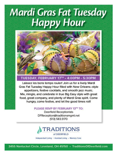 Mardi Gras Fat Tuesday Happy Hour | Traditions of Deerfield